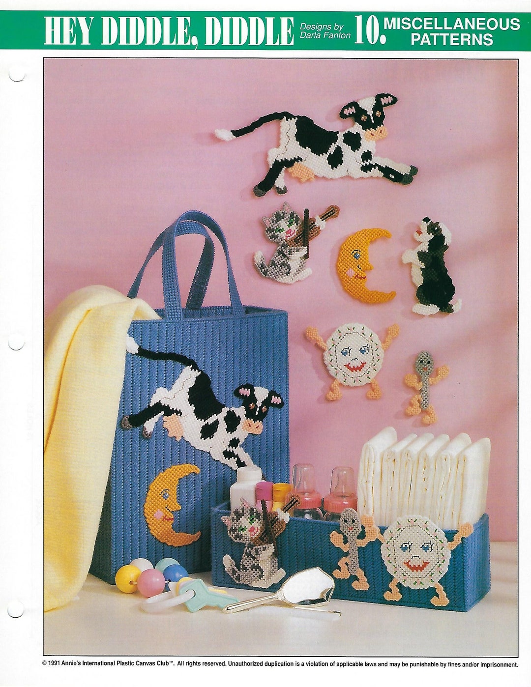 Hey Diddle Diddle Plastic Canvs Pattern Nursery Decor - Etsy