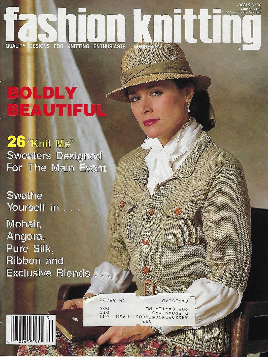 Fashion Knitting Magazine/june 1987/number 31 - Etsy