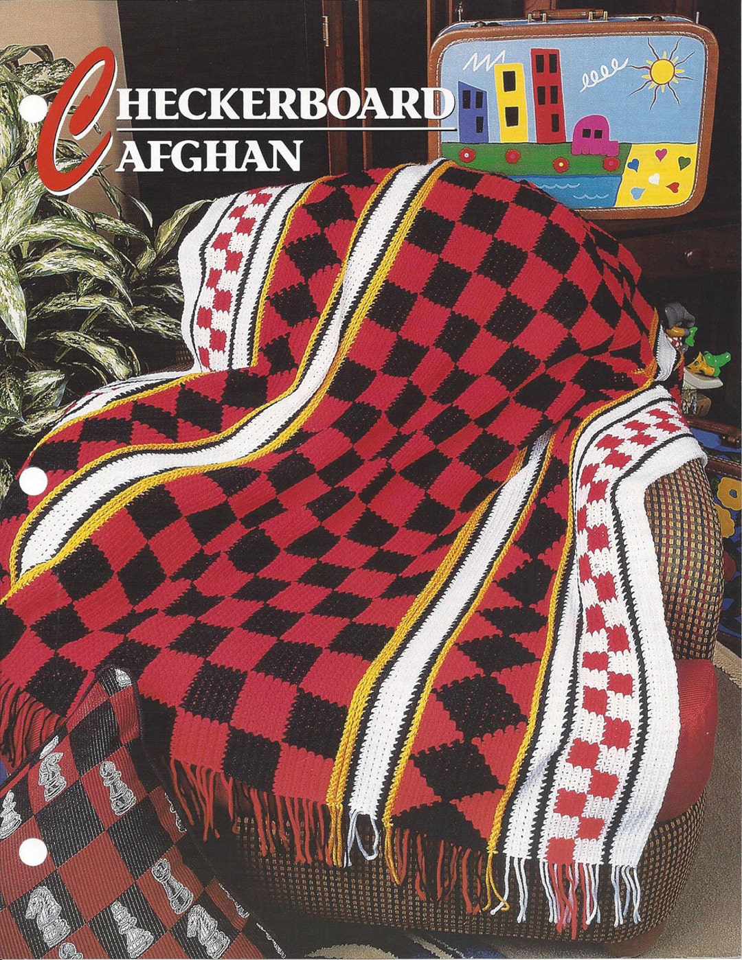 Checkerboard Afghan Crochet Pattern/annie's Crochet Quilt & Afghan ...
