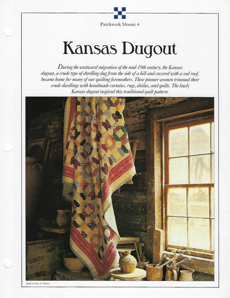 Kansas Dugout Quilt Pattern Best Loved Quilts Bedding | Etsy