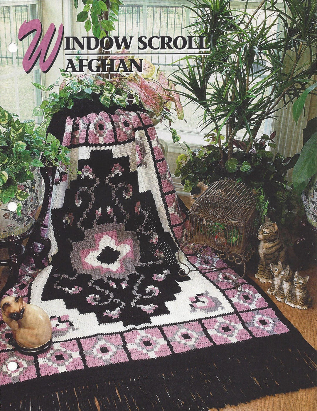 Window Scroll Crochet Afghan Pattern/annie's Crochet Quilt & Afghan - Etsy