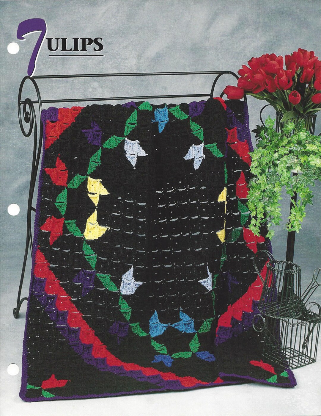 Tulips Crochet Afghan Pattern/annie's Crochet Quilt & Afghan Pattern ...