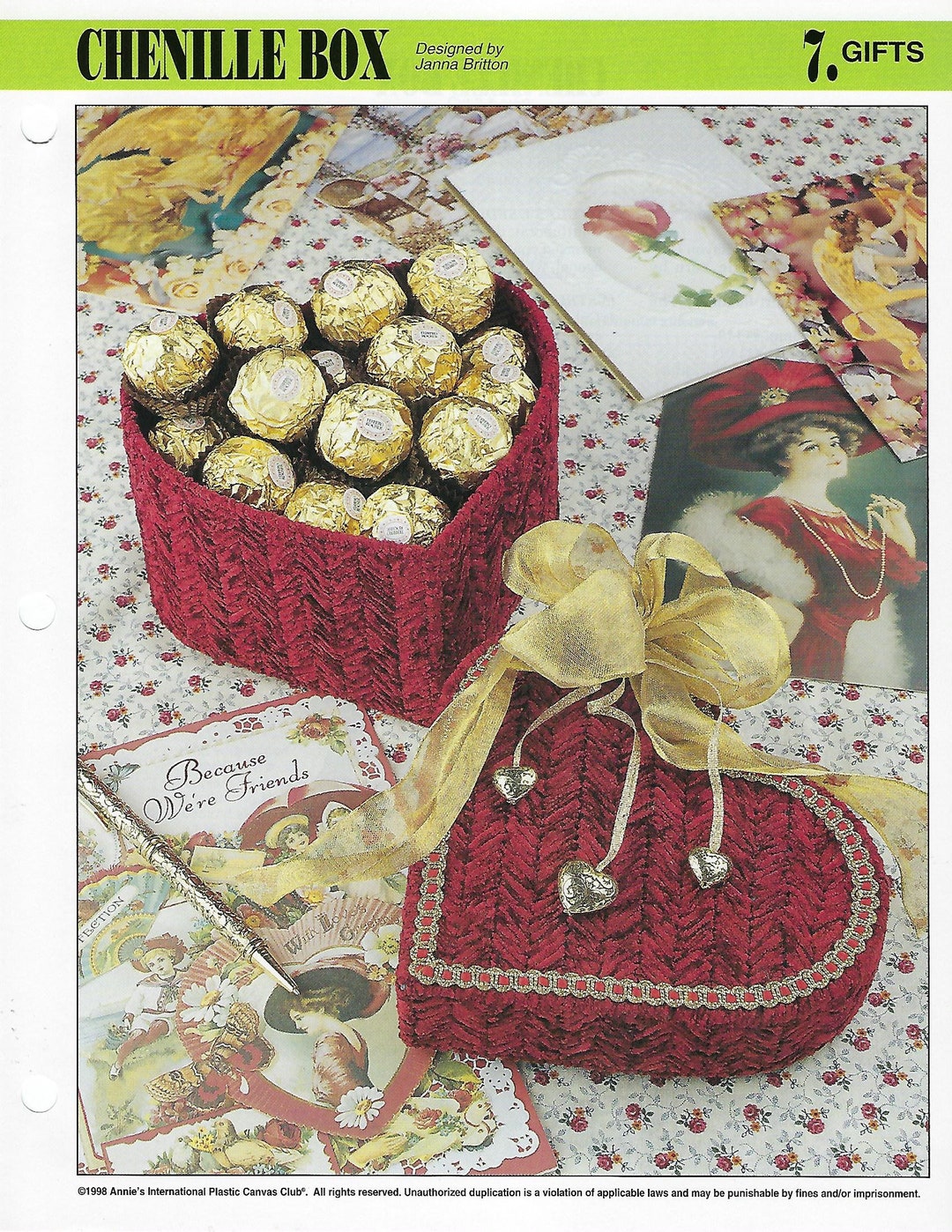 Chenille Box Plastic Canvas Pattern Annie's International Pattern Club ...