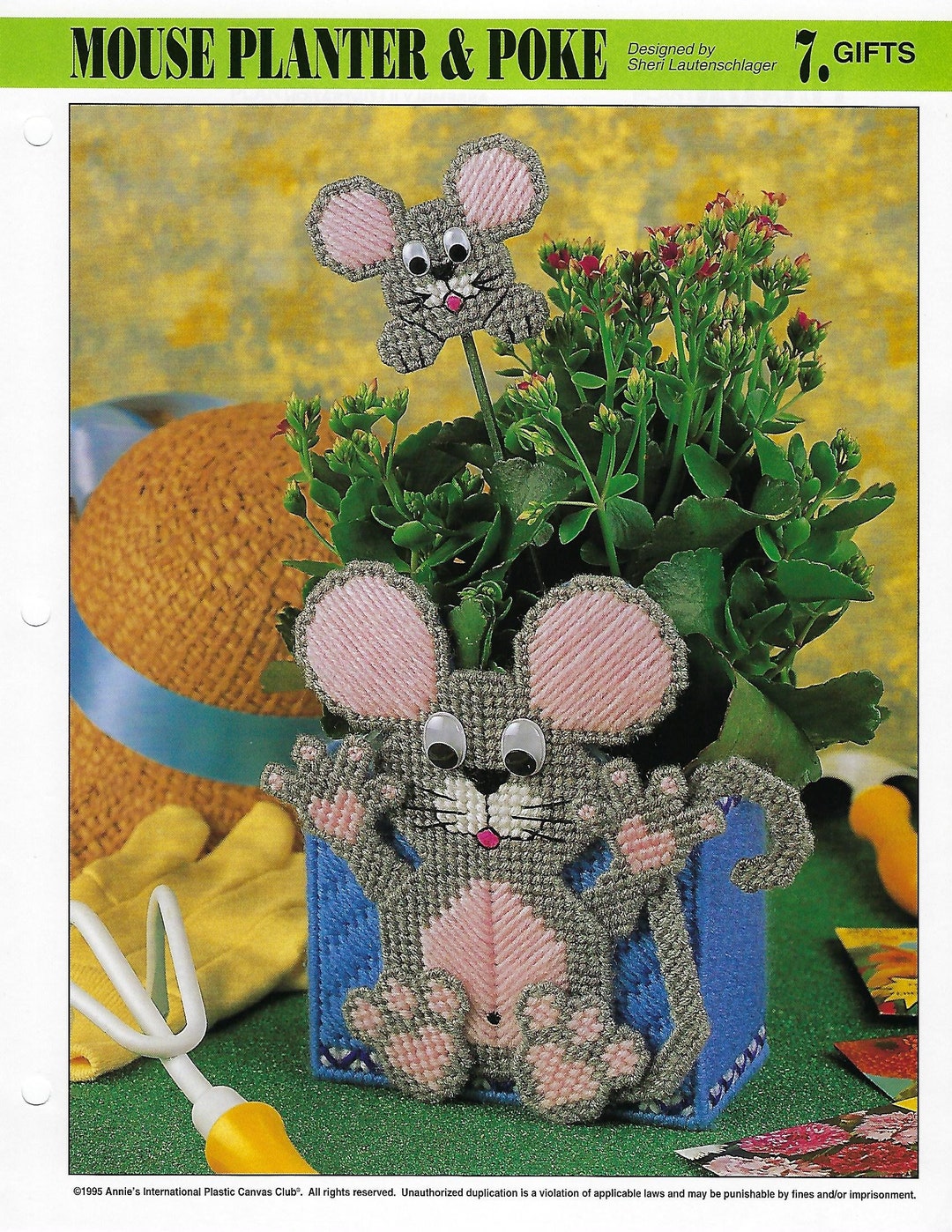 Mouse Planter & Poke Plastic Canvas Pattern Annie's International ...