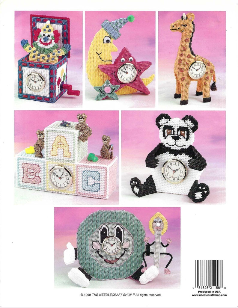 Nursery Clocks Plastic Canvas Pattern Book the Needlecraft - Etsy