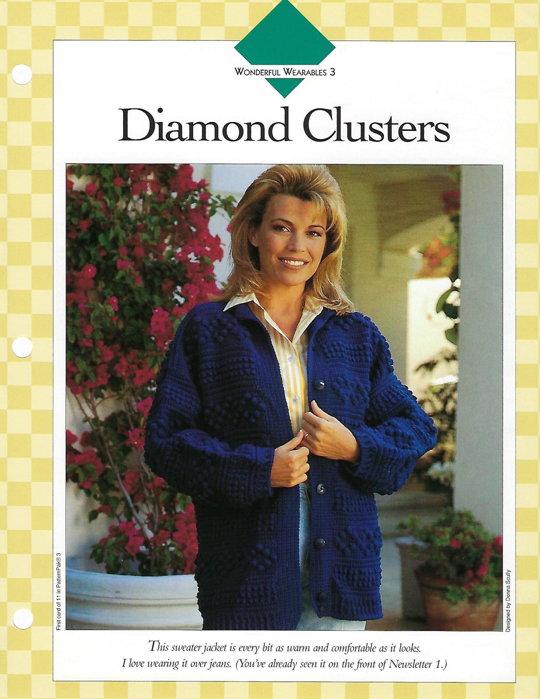 Diamond Clusters Crochet Sweater Pattern/vanna's Afghan & Crochet ...