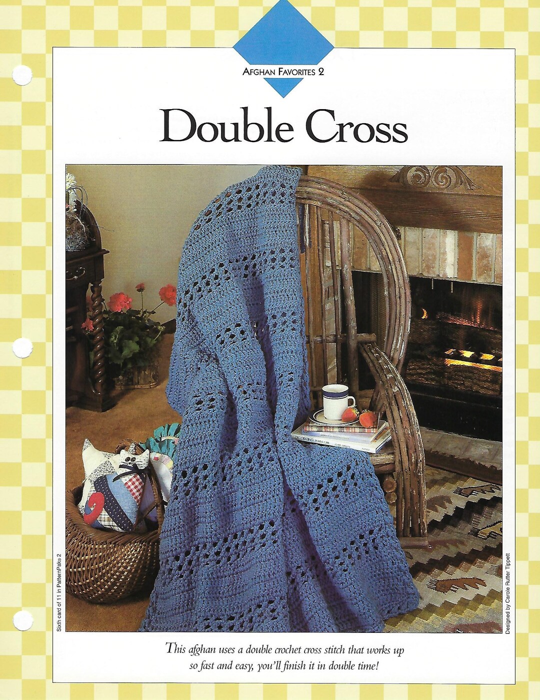 Double Cross Crochet Afghan Pattern, Vanna's Afghan & Crochet Favorites ...
