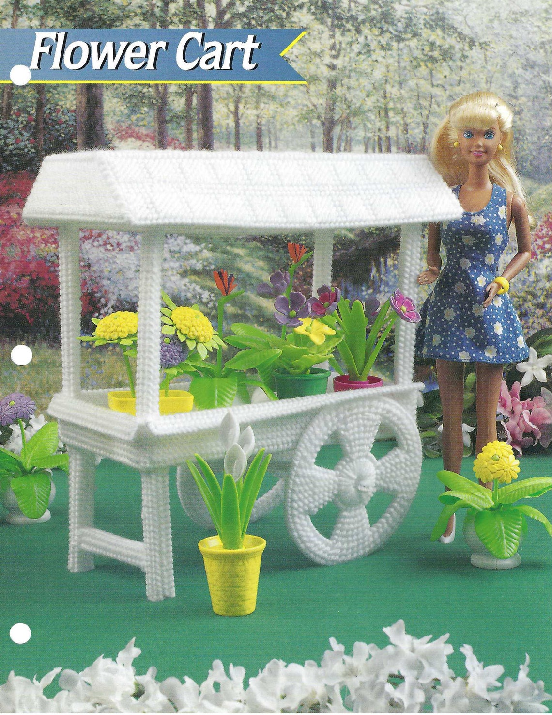 Flower Cart Plastic Canvas Doll Pattern Annie's Fashion - Etsy