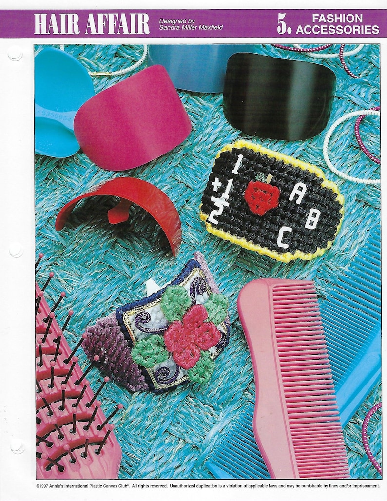 Hair Affair Plastic Canvas Pattern Annie's International Pattern Club ...