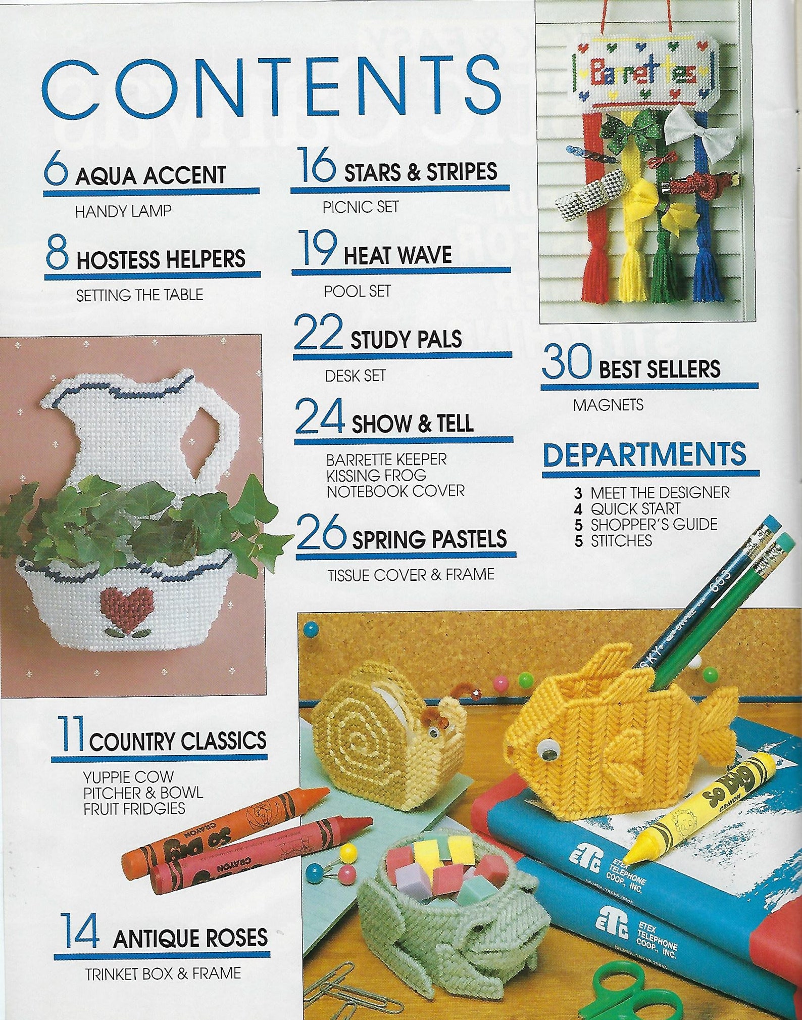 Quick & Easy Plastic Canvas Magazine - June/july 1991 - Issue No. 12 ...