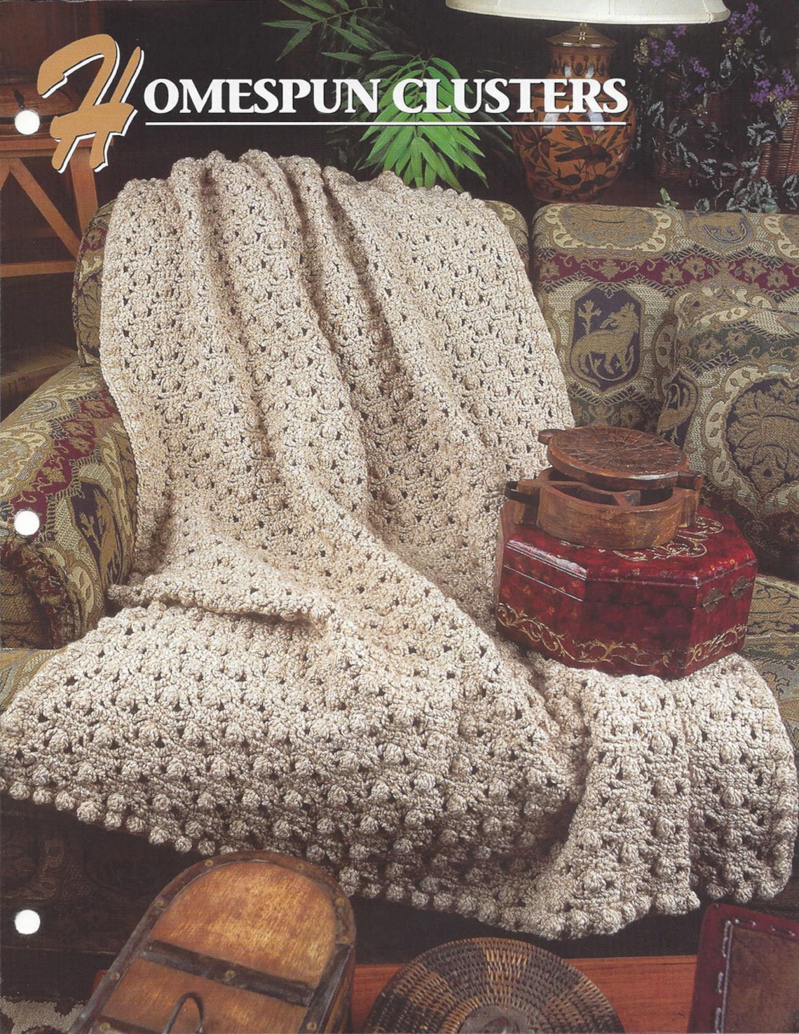 Homespun Clusters Crochet Afghan Pattern Annie's Crochet - Etsy