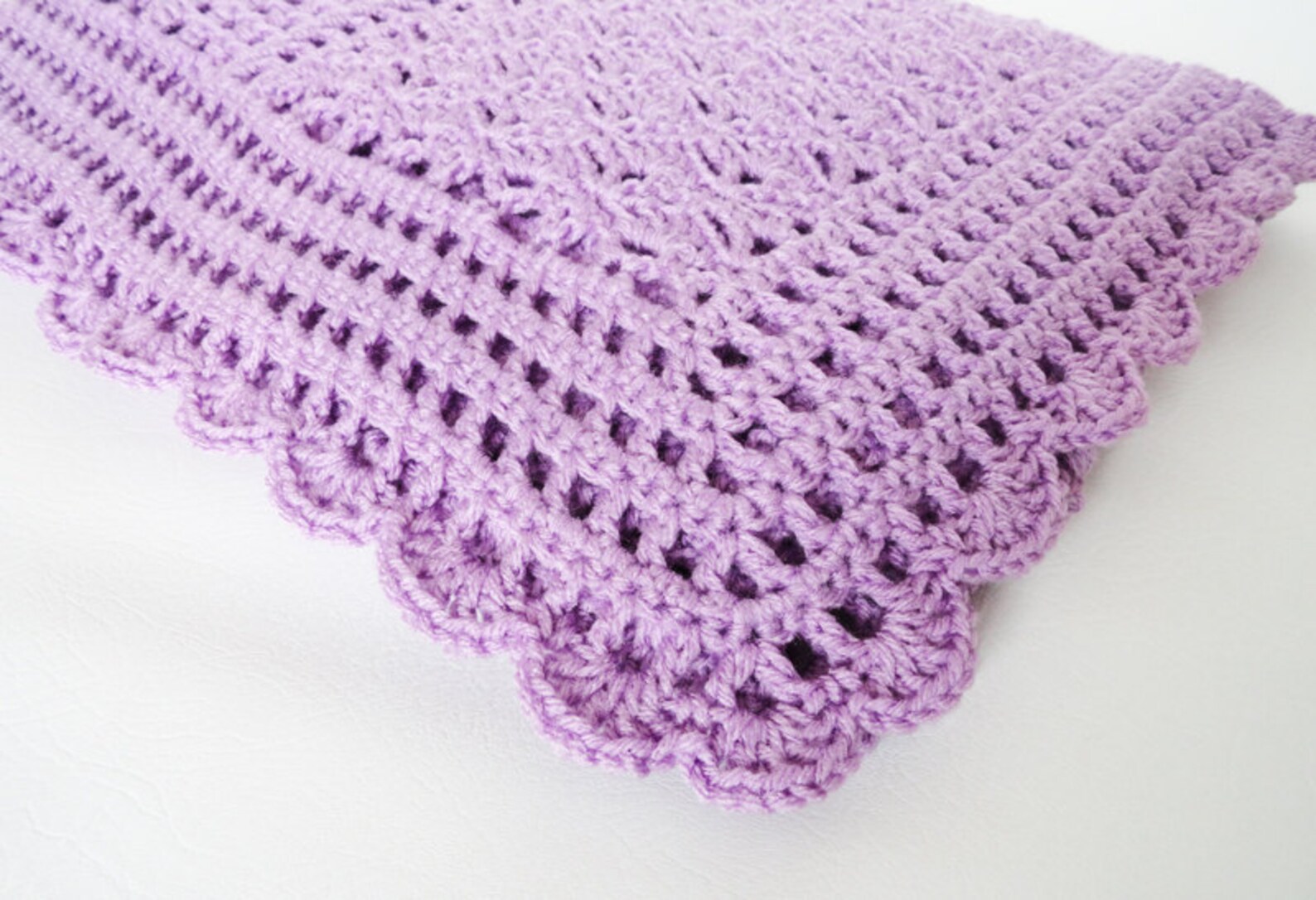 Crochet Afghan, Orchid Purple, Crochet Blanket, Sofa Throw, Home Decor ...