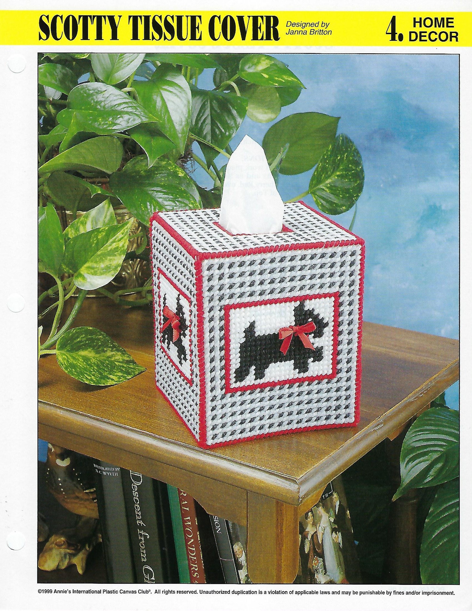 Scotty Tissue Cover Plastic Canvas Pattern Home Decor - Etsy