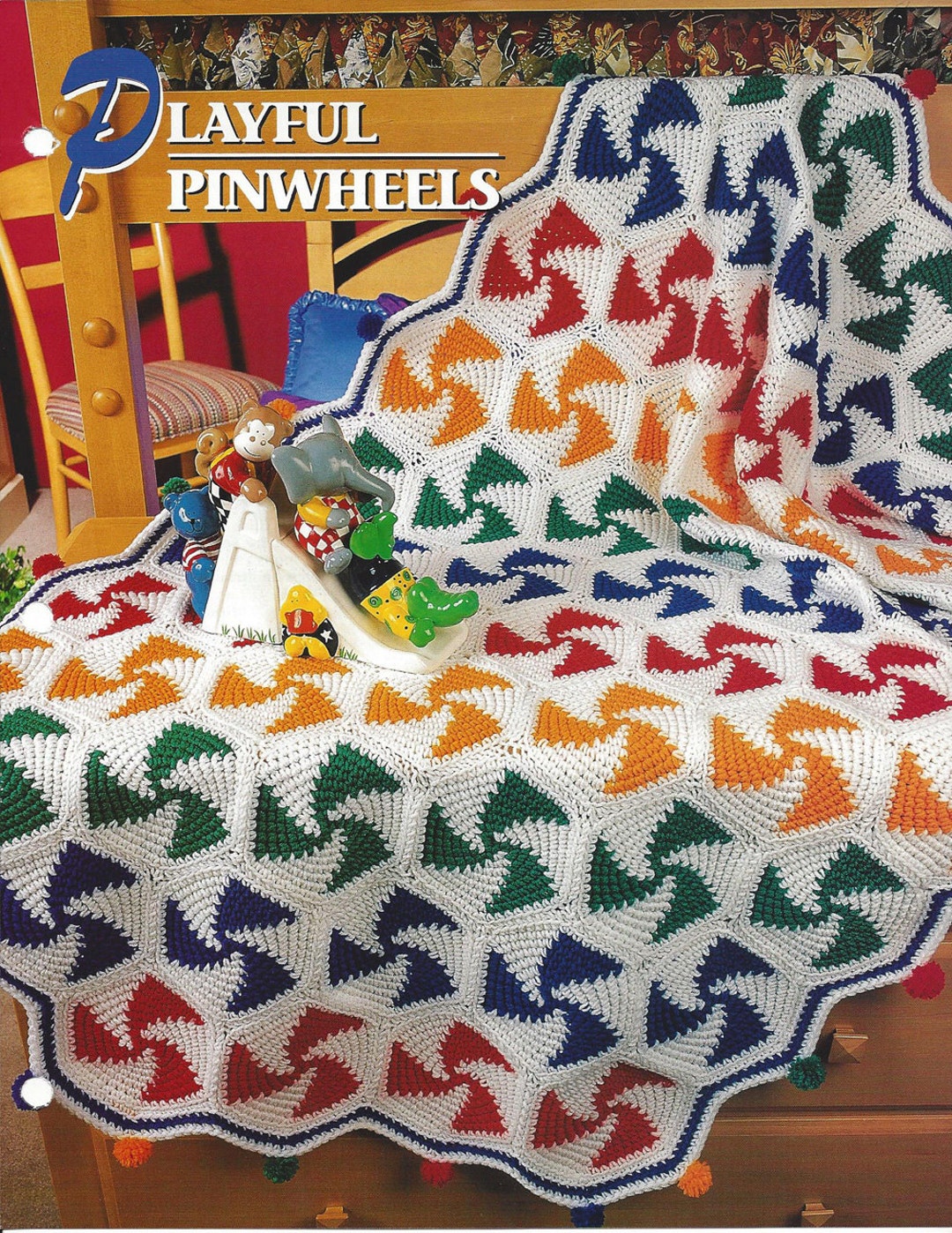Playful Pinwheels Crochet Afghan Pattern/annie's Crochet Quilt & Afghan ...