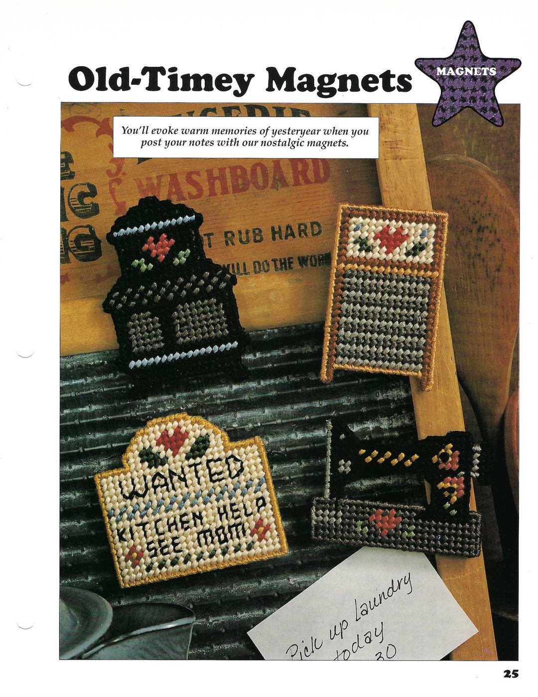 Old-timey Magnets Plastic Canvas Pattern/leisure Arts All Stars - Etsy