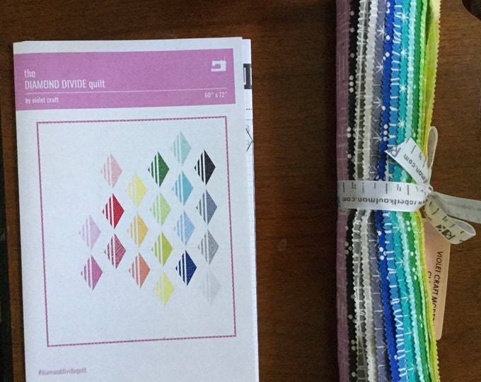 The Diamond Divide Quilt Pattern & Fabric Violet Craft - Etsy