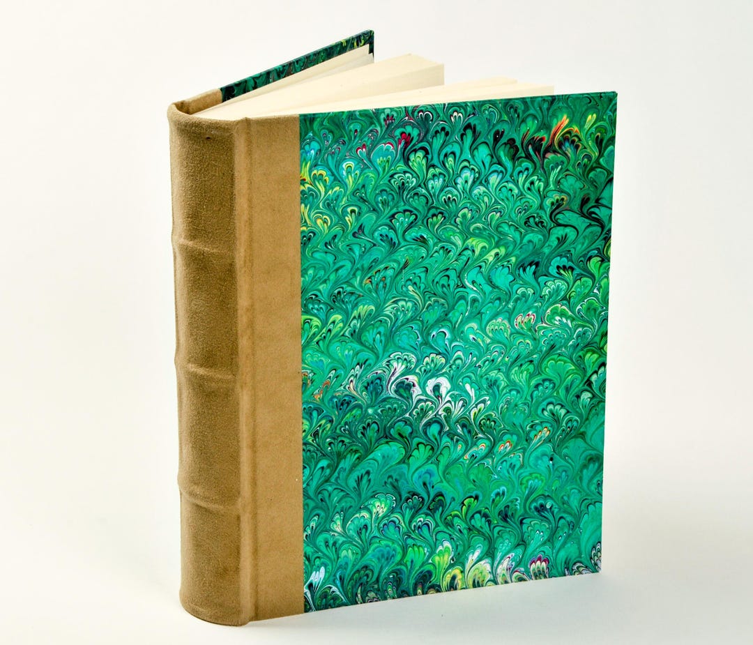 Exposures Suede Binding Marbled Paper Covered Interleaved Album Book ...