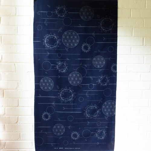 Sashiko Panel Sampler With Crests Preprinted Washout Fabric | Etsy