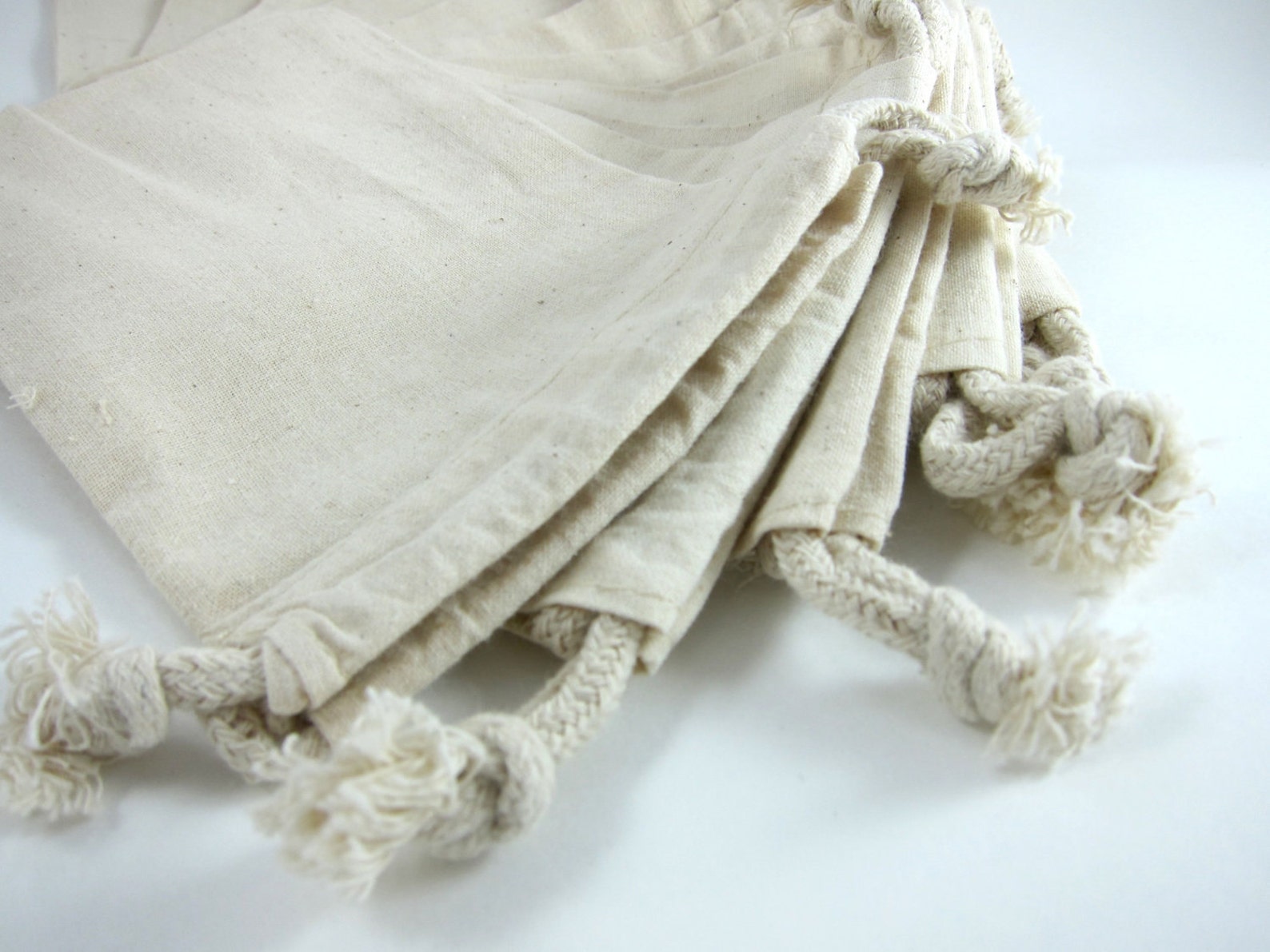 Muslin Bags | 10 Medium Cotton Muslin Bags Pouches (4 by 6 Inch) for ...