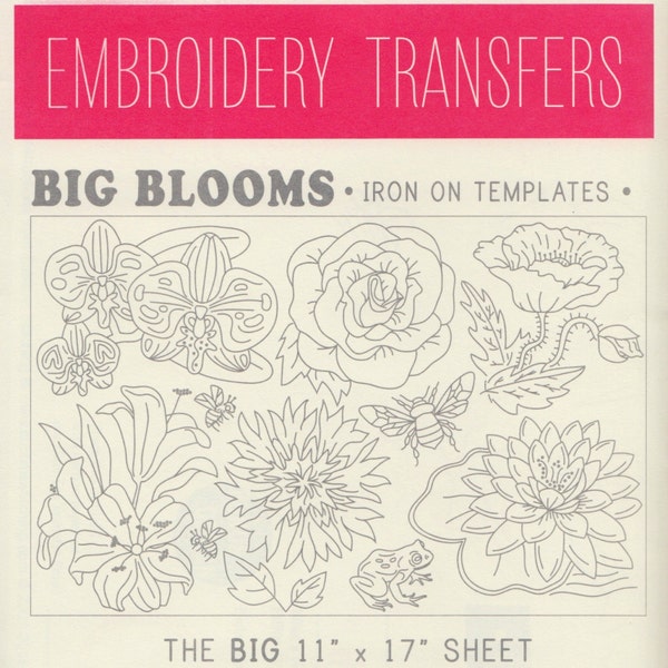 Iron on Flower Embroidery Patterns - Etsy