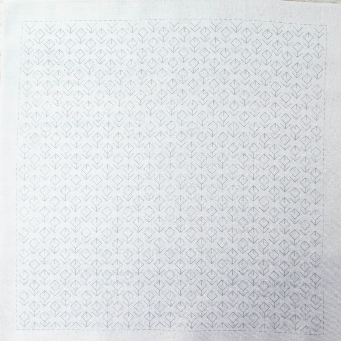 Cute Sashiko Sampler | Hitomenzashi One Stitch Sashiko Pattern on Pre ...