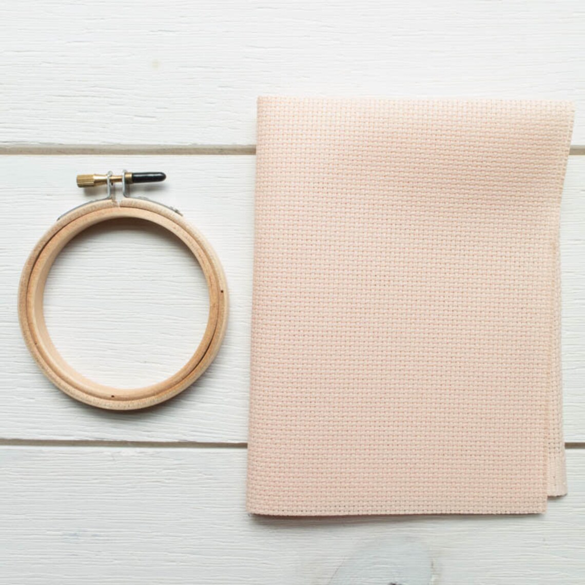 Cross Stitch Fabric - 16 Count Aida Cloth | 100 Percent Cotton Peach ...