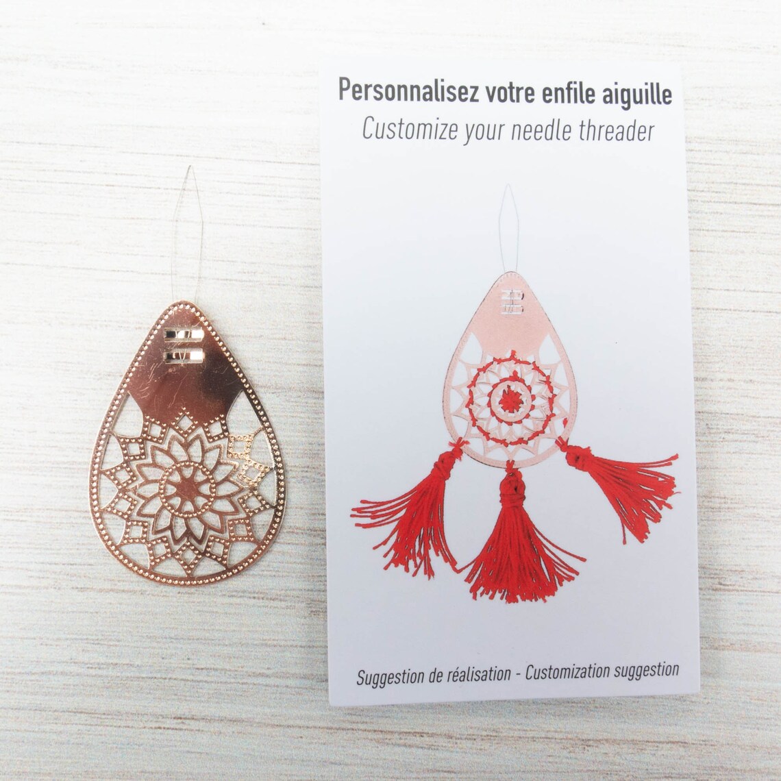 Needle Threader Bohin Pretty Aluminum Rose Gold Needle - Etsy