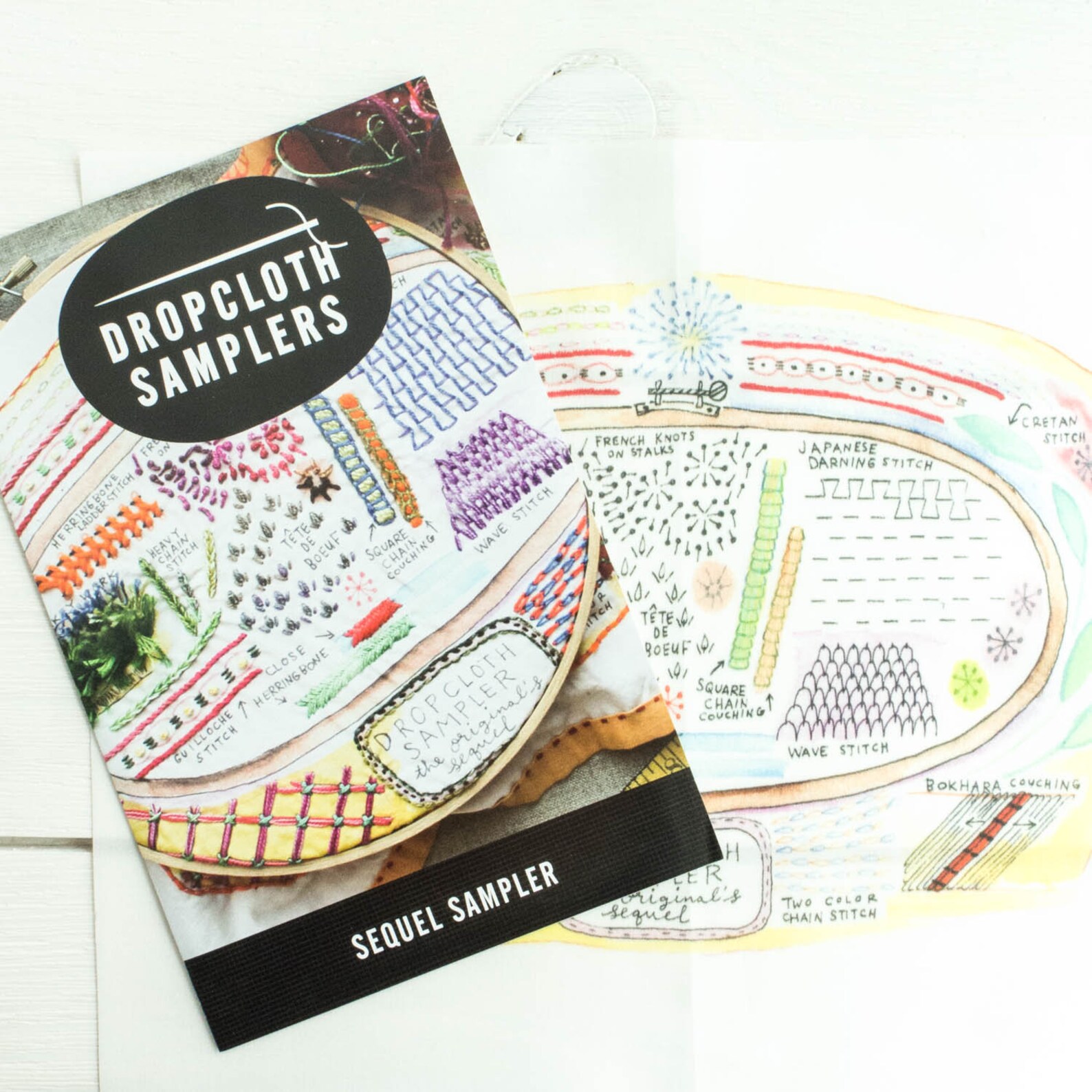 Hand Embroidery Pattern | Dropcloth Samplers Pre-printed Cotton ...