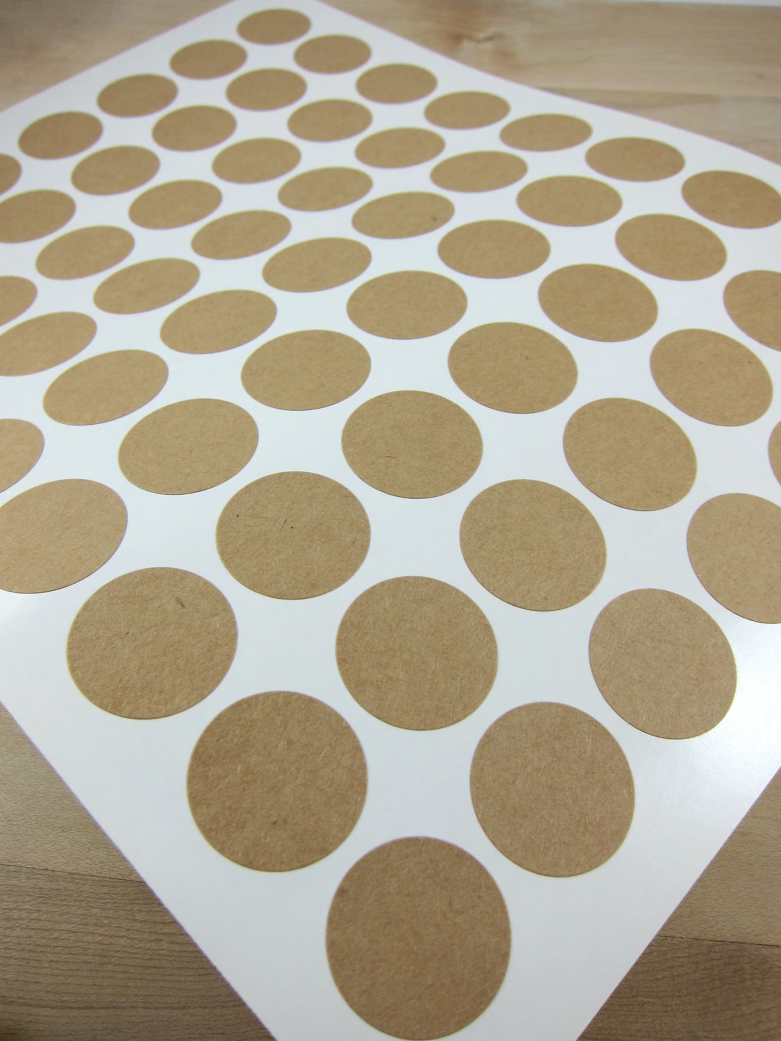 Kraft Labels 1 Inch Round Labels Brown Kraft Stickers Ink - Etsy