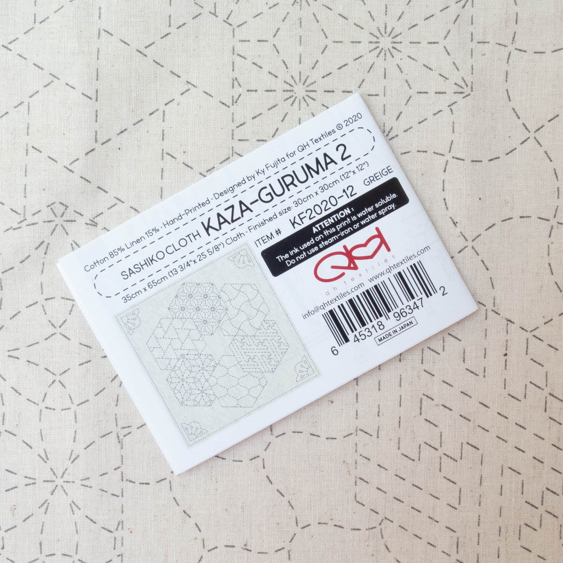 Sashiko Sampler | Pre-printed Sashiko Design on Cotton Linen Fabric ...