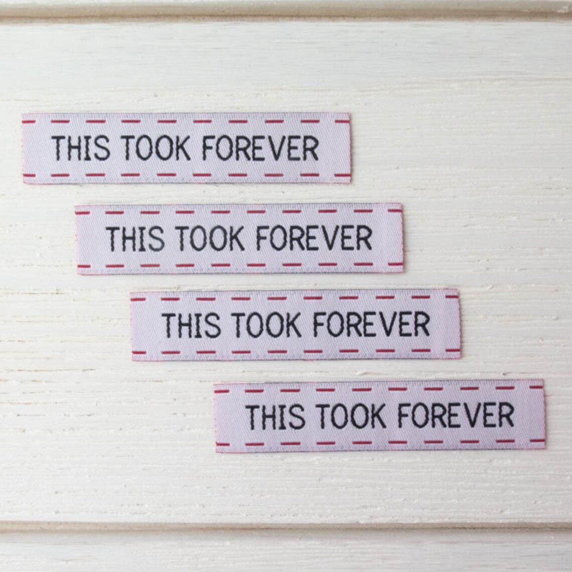 Woven Labels This Took Forever Sew-in Woven Label for - Etsy