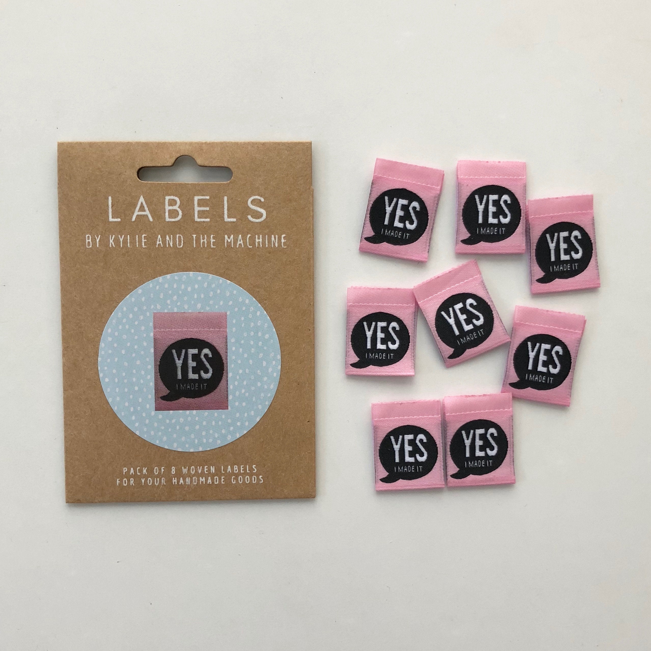 Woven Labels Yes I Made It Tags Sew in Woven Label for | Etsy