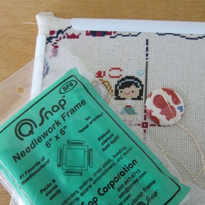 6"x6" Q-snap Needlework Frame for Embroidery, Cross Stitch, Quilting, Beading, Fabric Painting ...