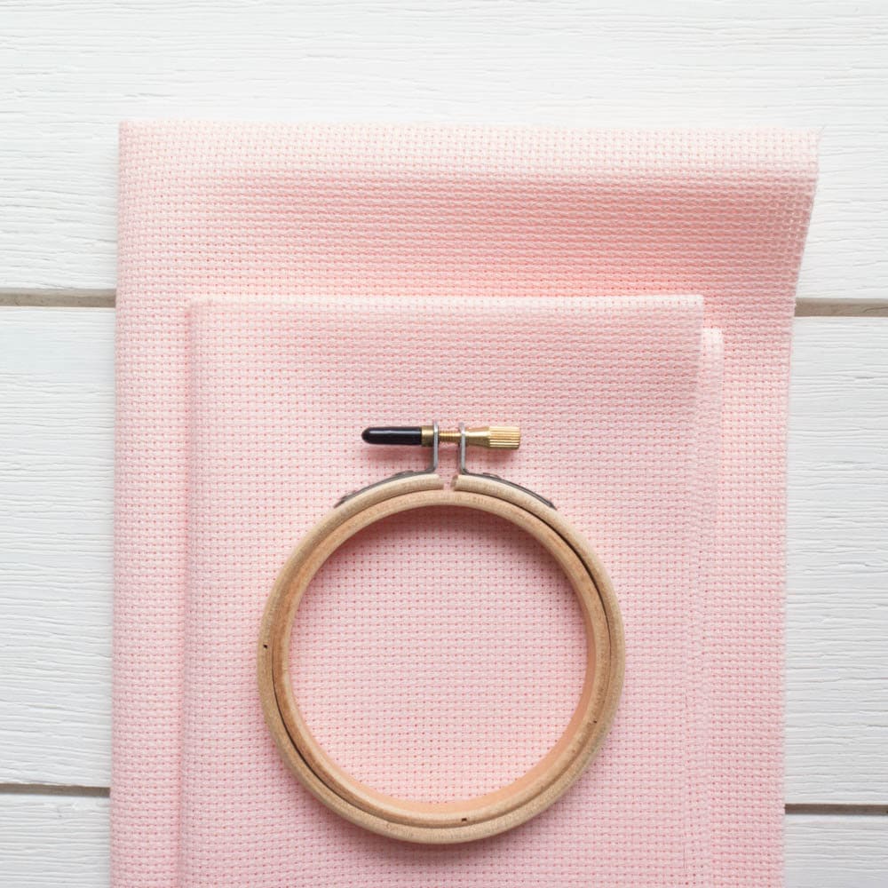 Cross Stitch Fabric - 16 Count Aida Cloth | 100 Percent Cotton Pink ...