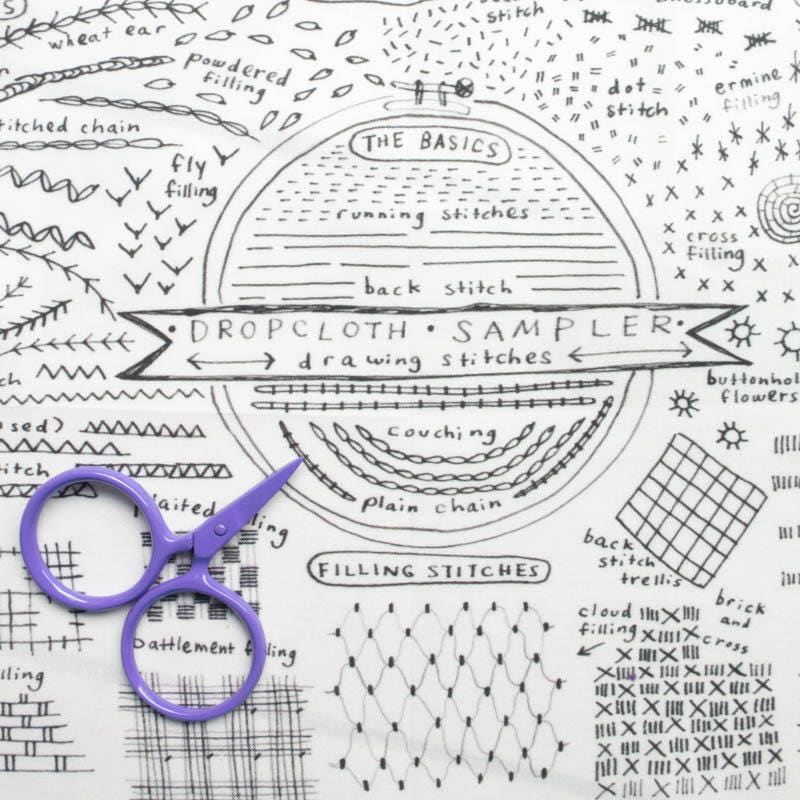 Hand Embroidery Pattern Dropcloth Samplers Pre-printed - Etsy