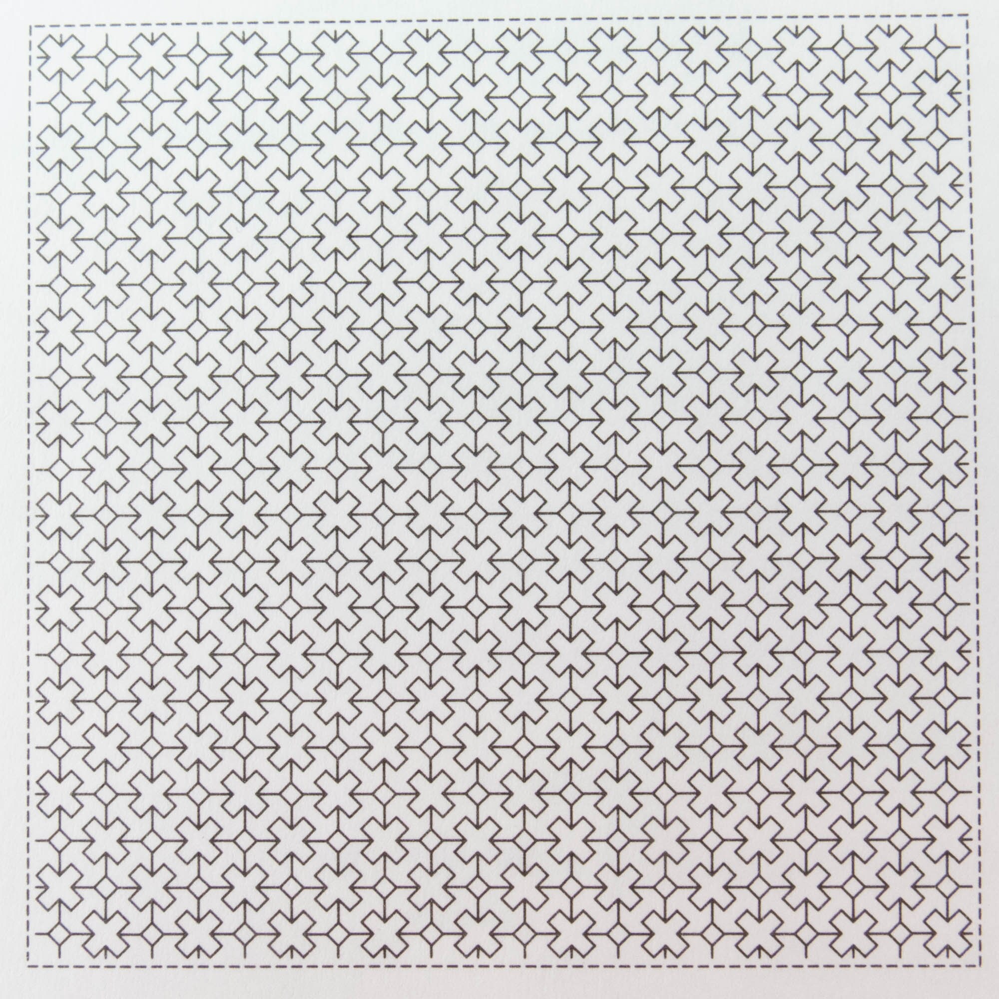 Sashiko Pattern Hitomenzashi Sashiko Sampler Pre-printed in - Etsy