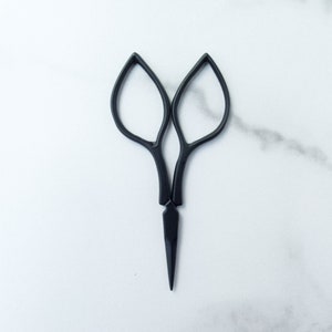 Modern Embroidery Scissors | Sleek Black Embroidery Thread Snips With ...