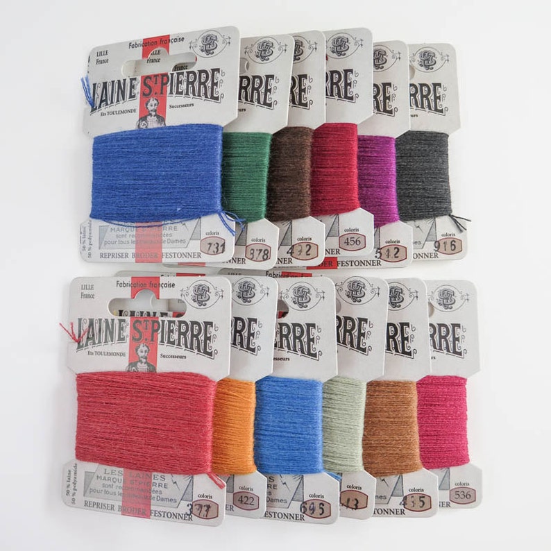 Wool Embroidery Floss | 12 Color Laine St. Pierre French Wool ...