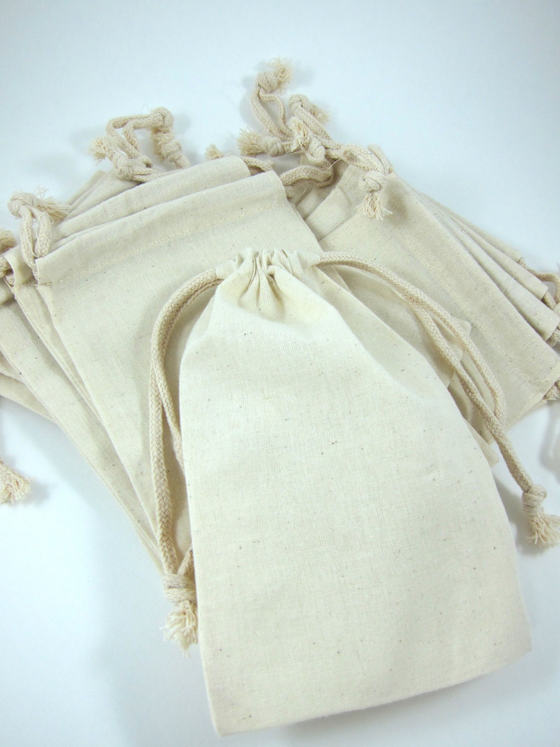 Muslin Bags | 25 Large Cotton Muslin Gift Bags Pouches (5 by 8 Inch ...