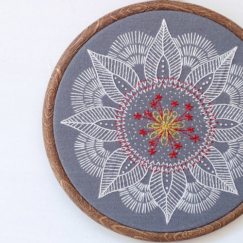 Mandala Embroidery Kit - Etsy