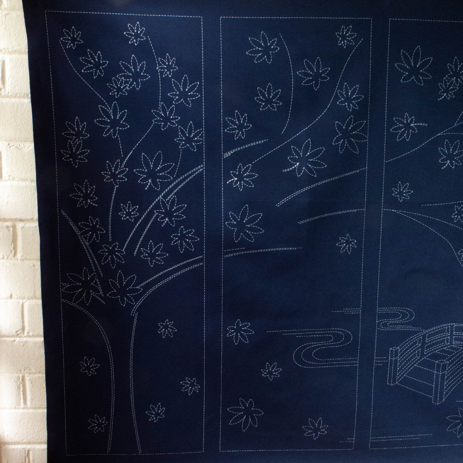 Large Sashiko Sampler | 4 Panel Large Scale Sashiko Embroidery Pattern ...