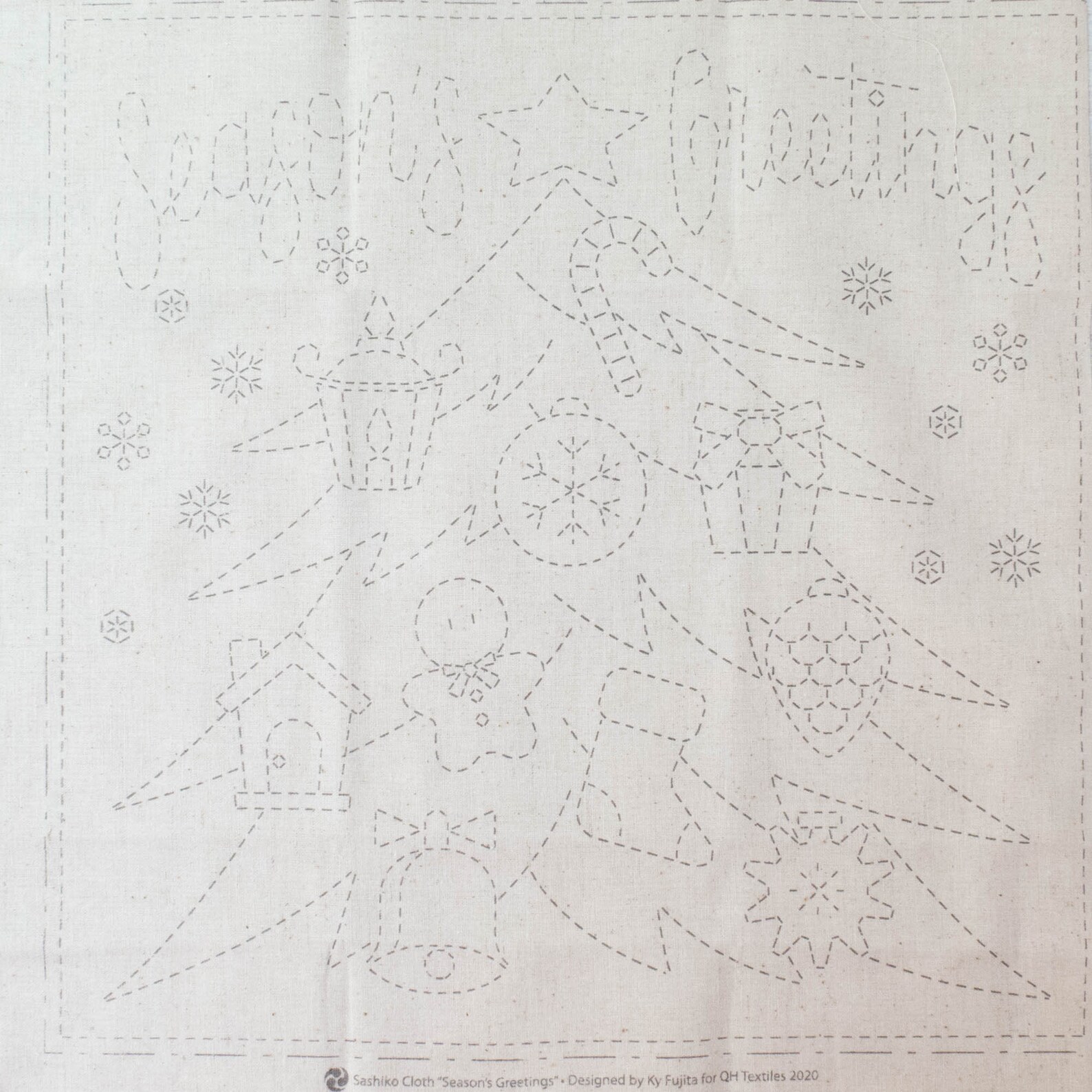 Sashiko Sampler | Pre-printed Sashiko Design on Cotton Linen Fabric ...