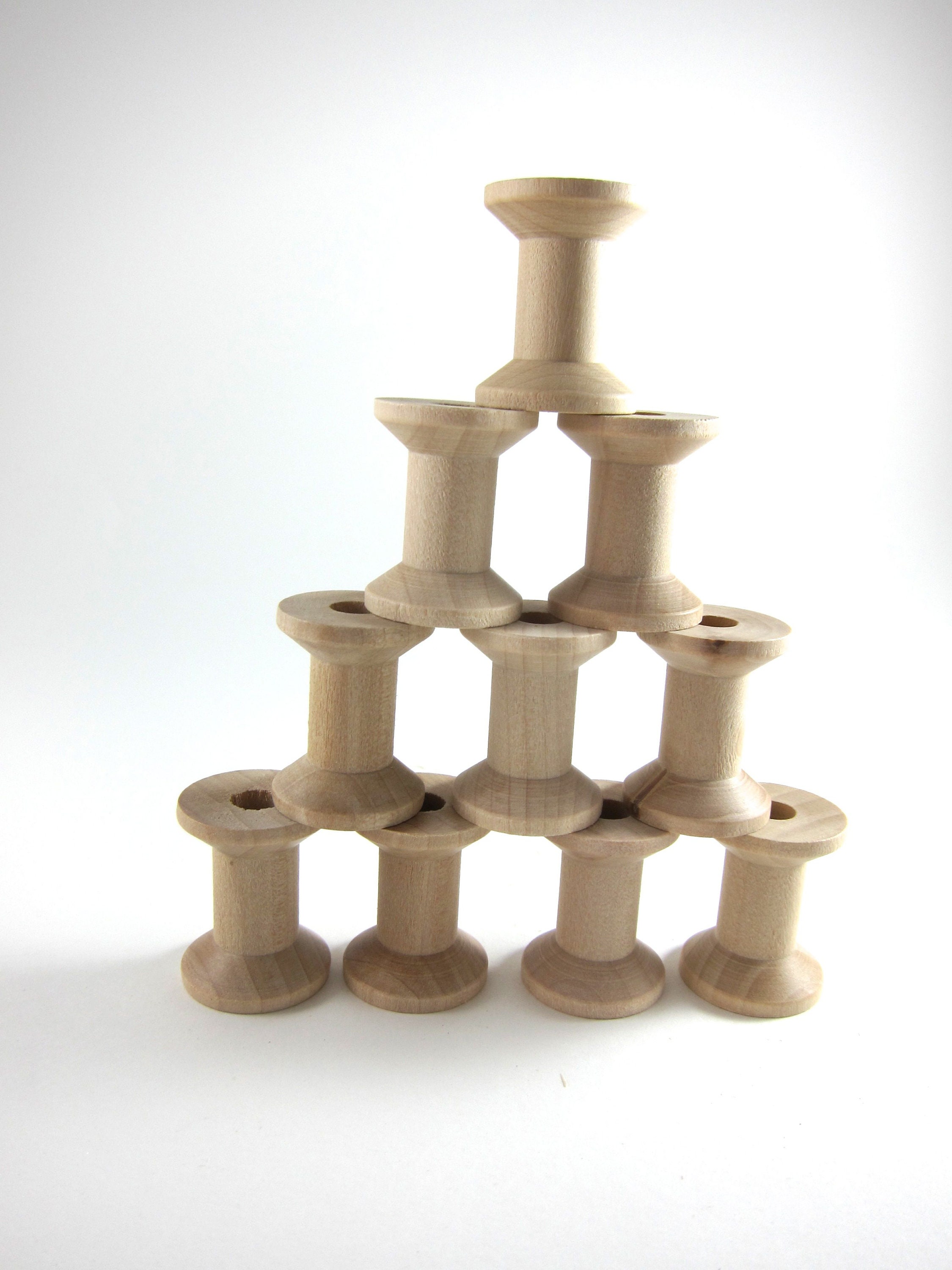 Wooden Spools | Unfinished Wood Thread Spools, Sewing Spools, Craft ...