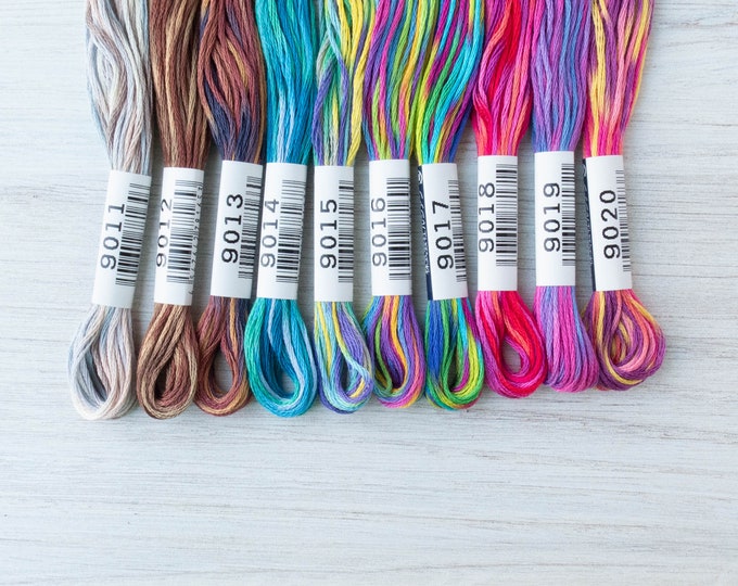 Variegated Embroidery Floss Set | Lecien COSMO Seasons Embroidery ...