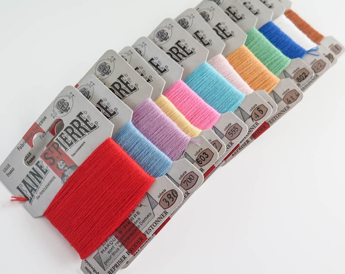 Wool Thread Set 12 Color Laine St. Pierre French Wool Embroidery Floss ...