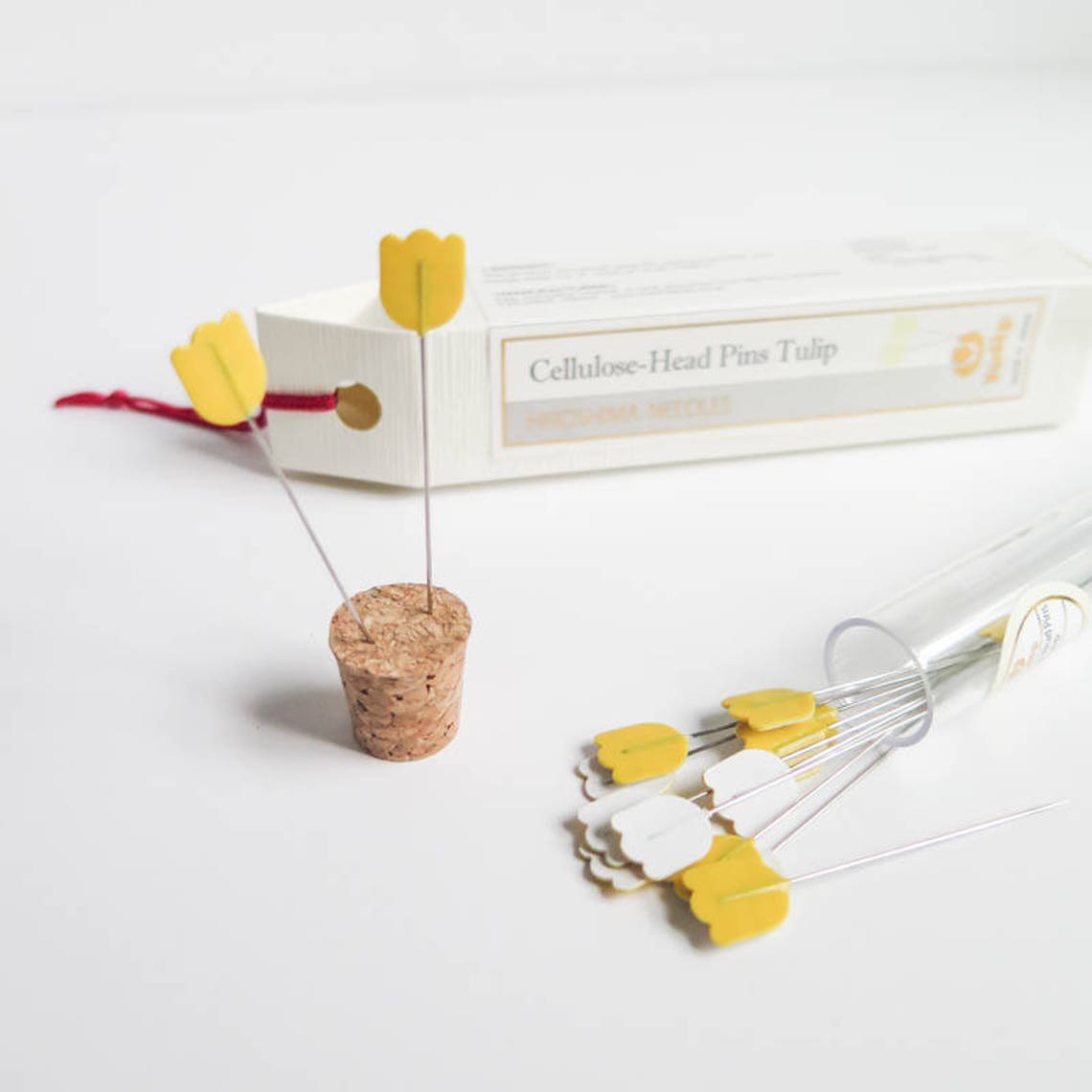 Tulip Flower Head Pins | Hiroshima Needles Cellulose Head Pins for ...