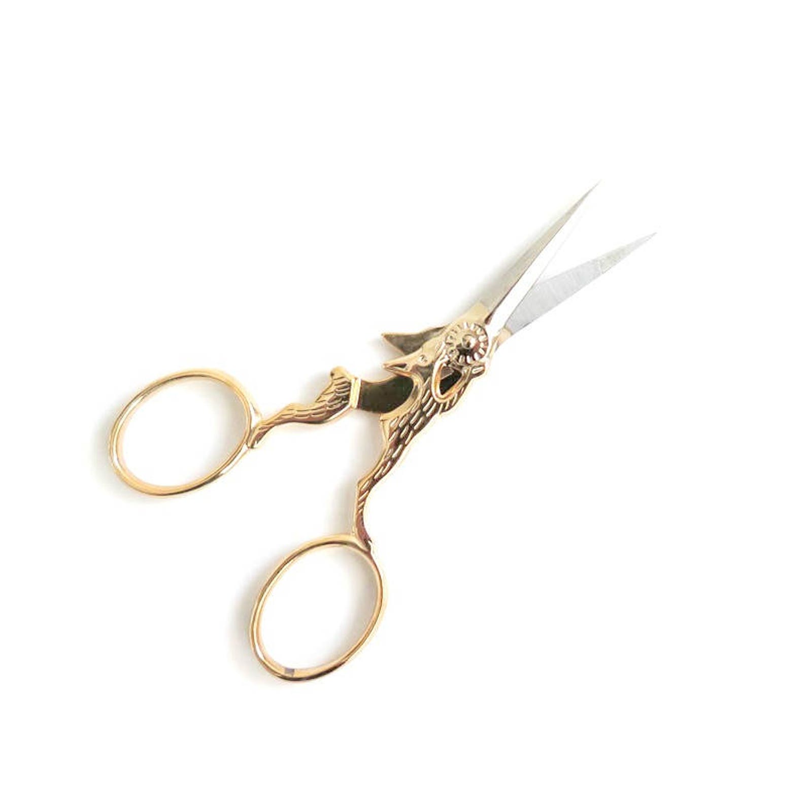 Rabbit Embroidery Scissors Small Golden Scissors Modern - Etsy