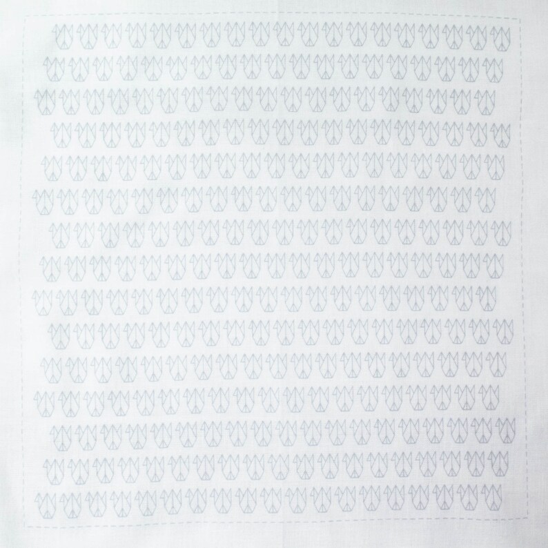 Cute Sashiko Sampler | Hitomenzashi One Stitch Sashiko Pattern on Pre ...