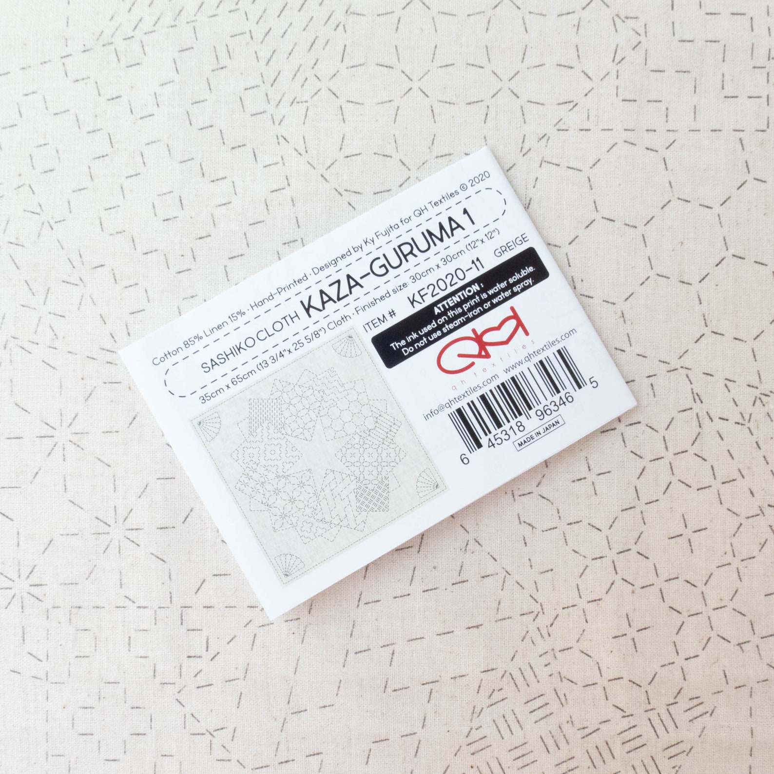 Sashiko Sampler | Pre-printed Sashiko Design on Cotton Linen Fabric ...