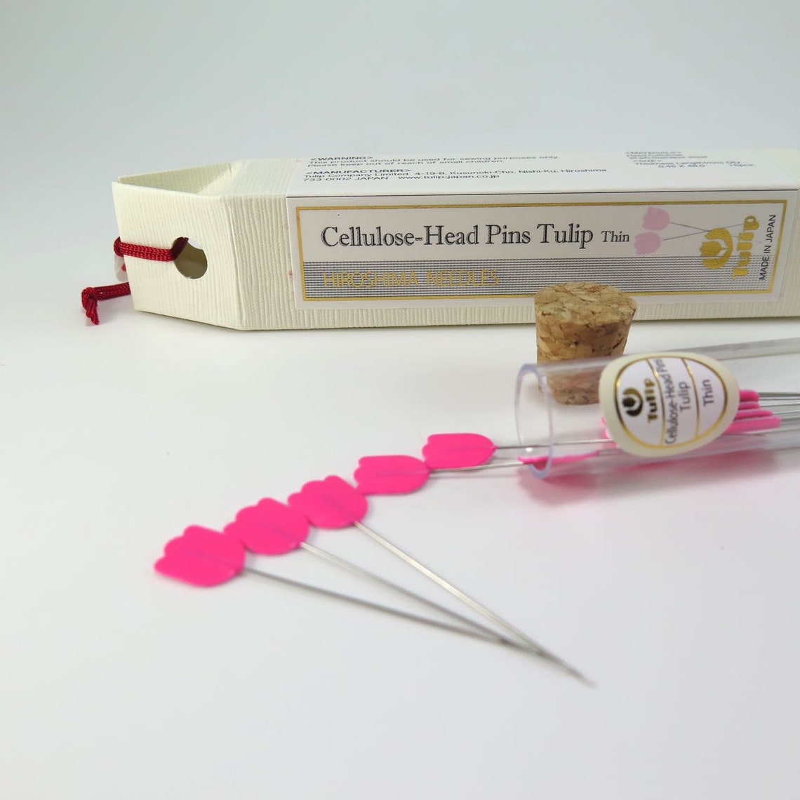 Tulip Flower Head Pins | Hiroshima Needles Cellulose Head Pins for ...
